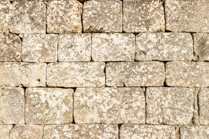The Pattern of Rectangular Stone Blocks in a Medieval Castle Wall ...