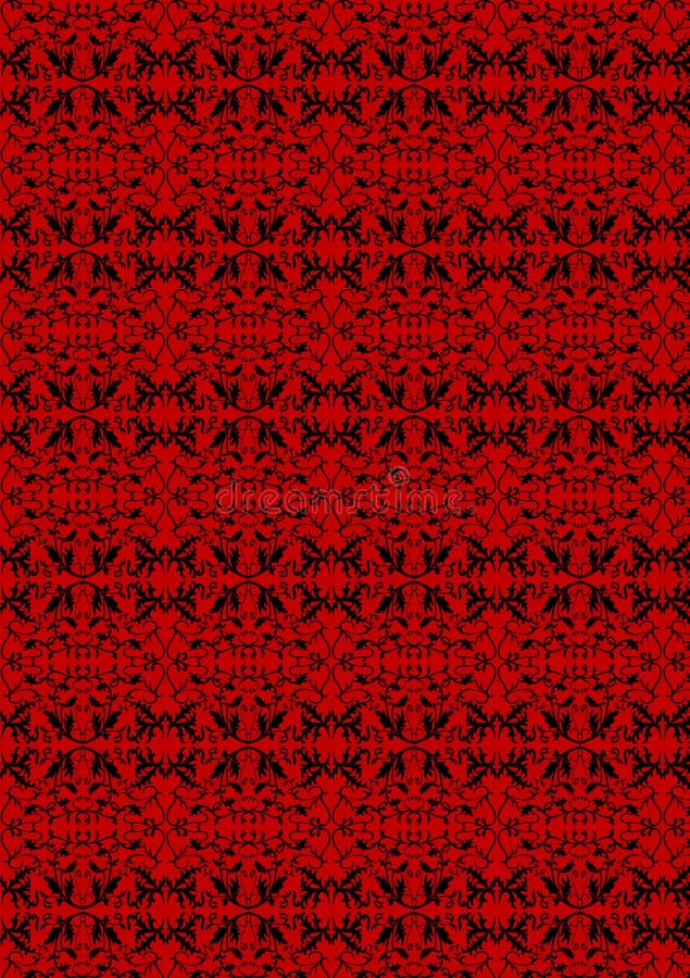 Pattern of red batik stock illustration. Illustration of style - 113132962