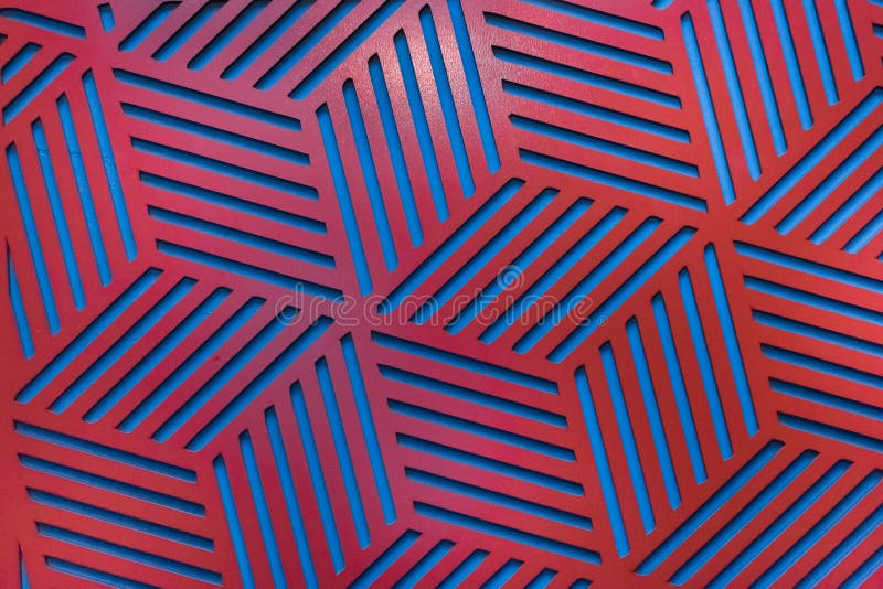 Pattern Red and Blue Abstract Geometric Contemporary Interior Wall ...