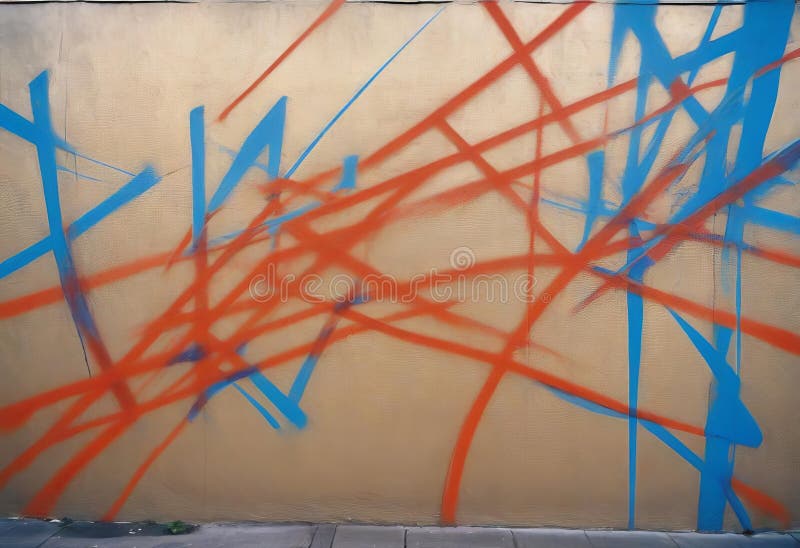 A Pattern of Red and Blue Irregular Lines Stock Illustration ...