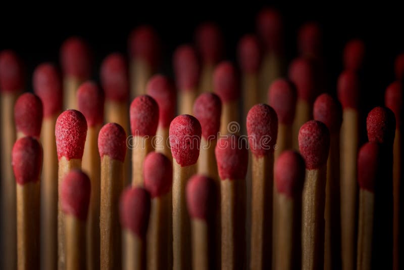 Pattern of Red Matches with Creative Lighting Stock Image - Image of ...