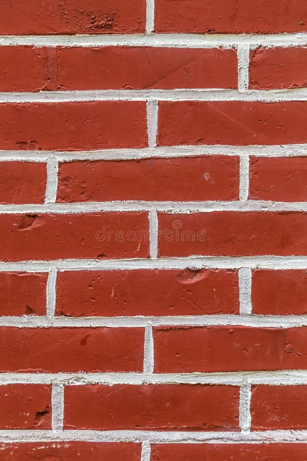 Pattern of Red Painted Brick Wall Stock Image - Image of bricks, wall ...
