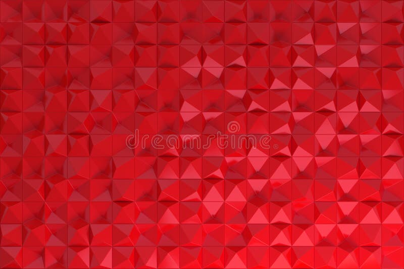 Pattern of Red Pyramid Shapes Stock Illustration - Illustration of ...