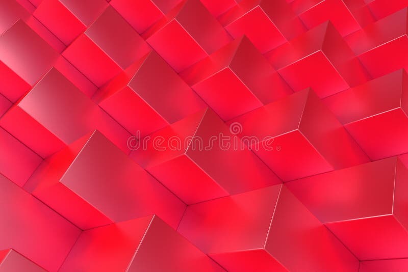 Pattern with Red Rectangular Shapes Stock Illustration - Illustration ...