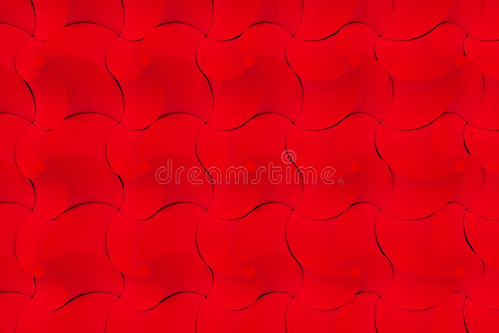 Pattern of Red Twisted Pyramid Shapes Stock Illustration - Illustration ...
