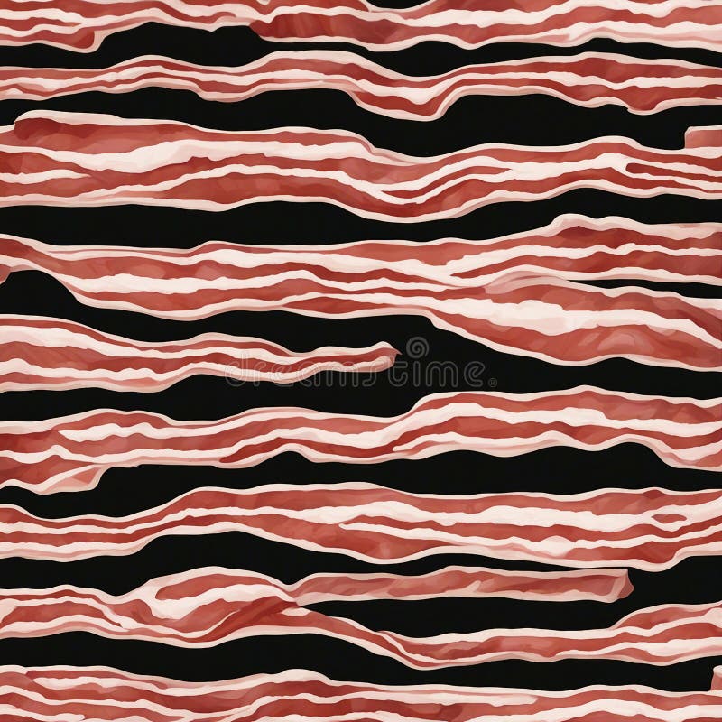Pattern a Repeating Strips of Bacon Texture Pattern with a Square Shape ...