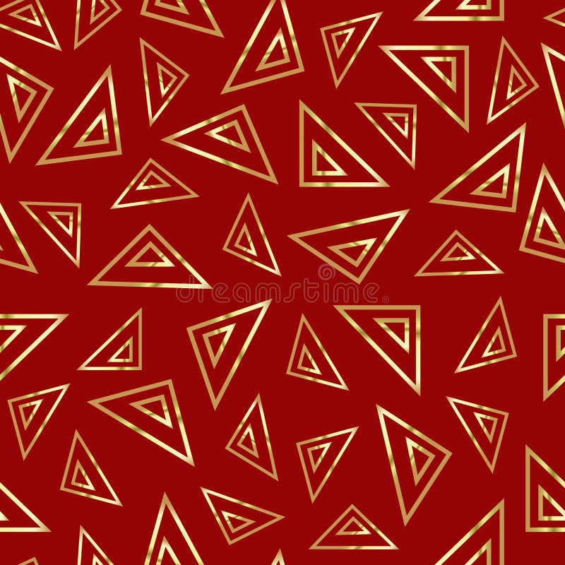 A Pattern of Repeating Triangles on a Red Stock Vector - Illustration ...