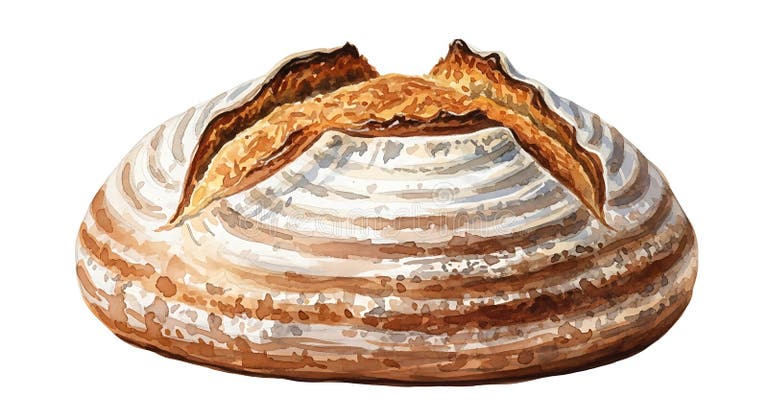 A Round Loaf of Artisan Bread with a Crusty, Golden-brown Top and a ...
