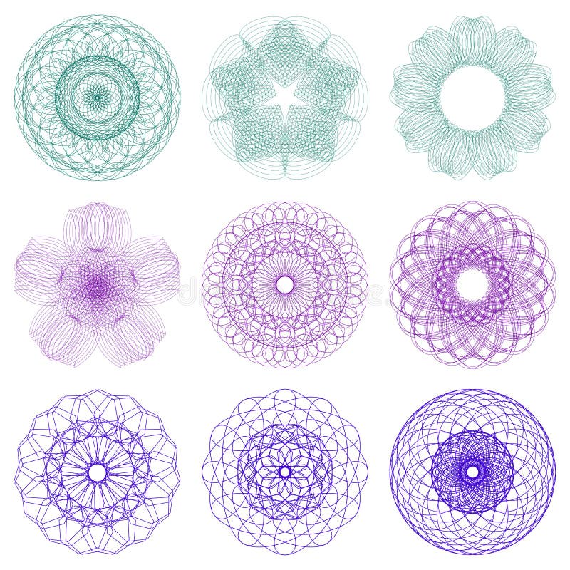 Pattern Rosette for Play Money or Other Security Papers - Vector ...