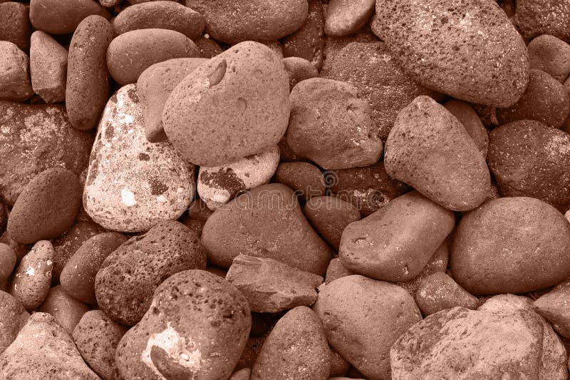 Pattern of Rounded Volcanic Stones in Brown Color Stock Photo - Image ...