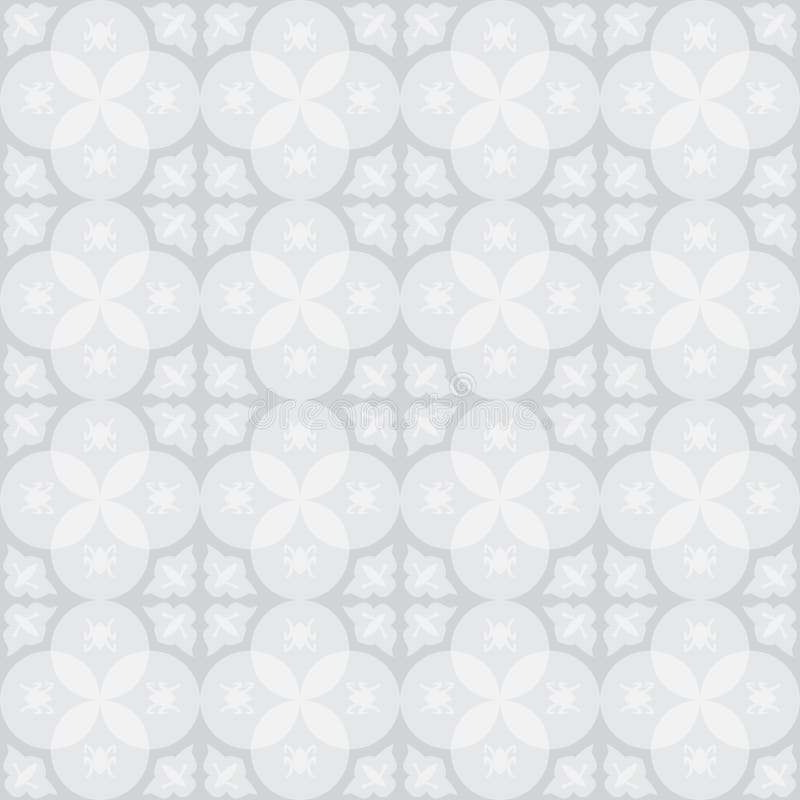 Gray and White Royal Pattern. the Seamless Vector Background Stock ...
