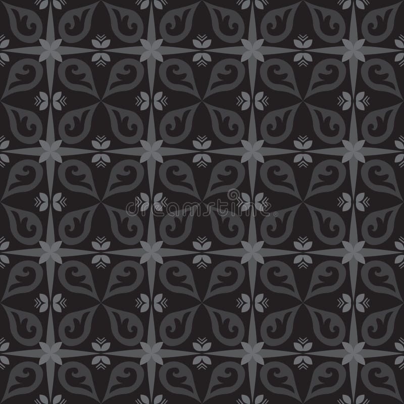 Gray Royal Pattern. the Seamless Vector Background Stock Illustration ...