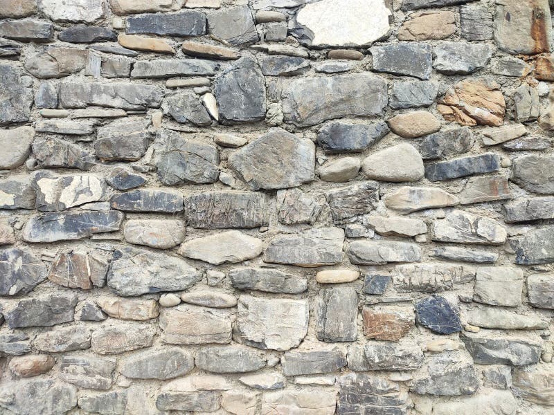 Pattern of Rubble Shale Stone Wall Surface Stock Image - Image of ...