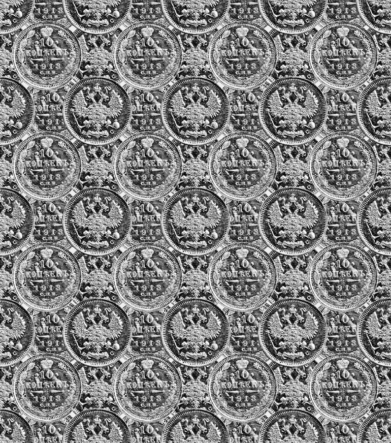 Pattern - Russian Copecks in Black and White Stock Illustration ...