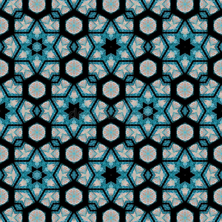 Continuous Pattern in Russian Snowflake Style for Winter Design Stock ...