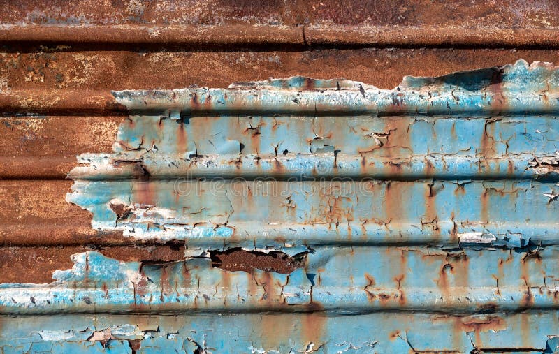 Pattern Rusty Metal Surface with Remnants of Blue Paint Stock Image ...