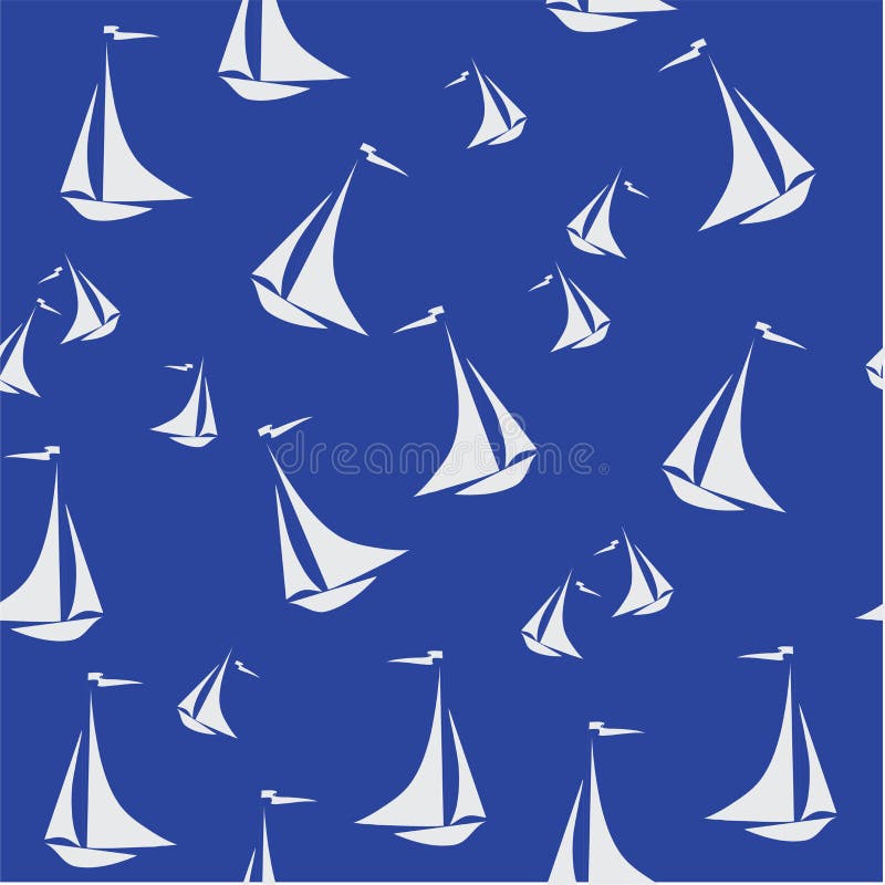 Pattern Sailing Boat. Vector Illustration. Stock Vector - Illustration ...