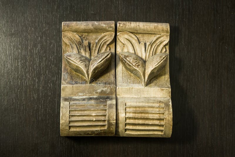 Pattern sculpted in wood stock photo. Image of petals - 106645420