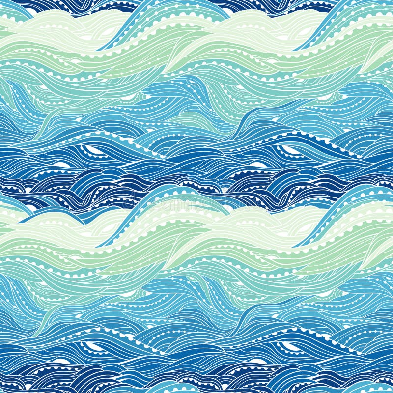 Pattern Sea Blue Big Light stock vector. Illustration of blue - 73902814