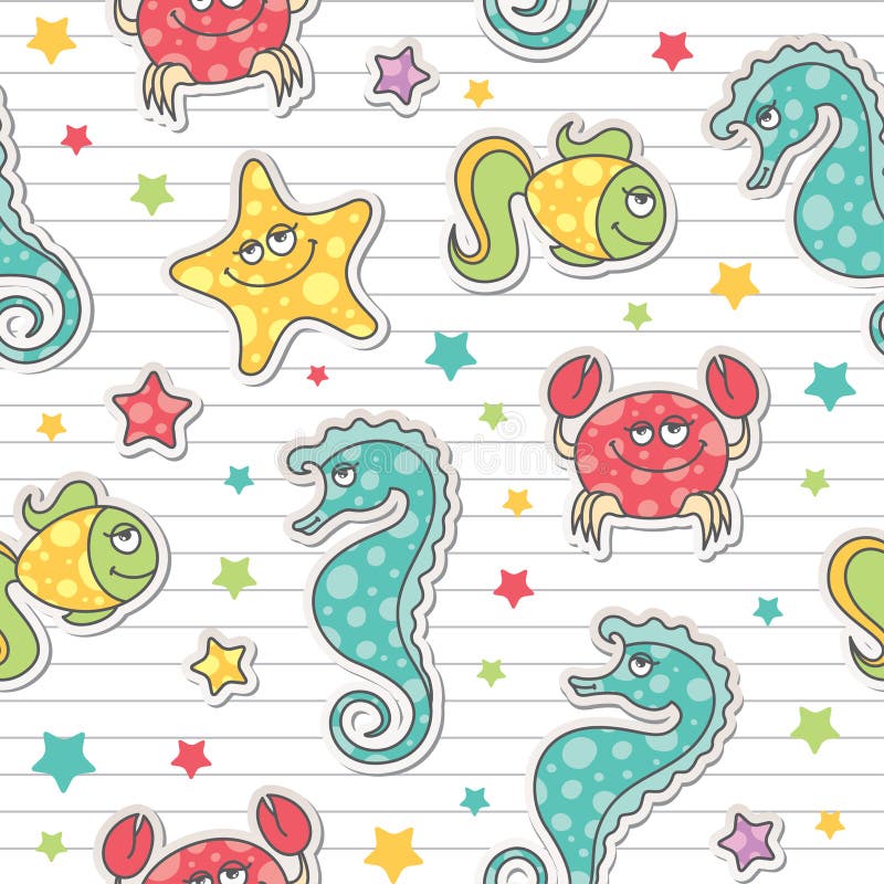 Cartoon Sea Creatures Stock Illustrations – 15,282 Cartoon Sea ...
