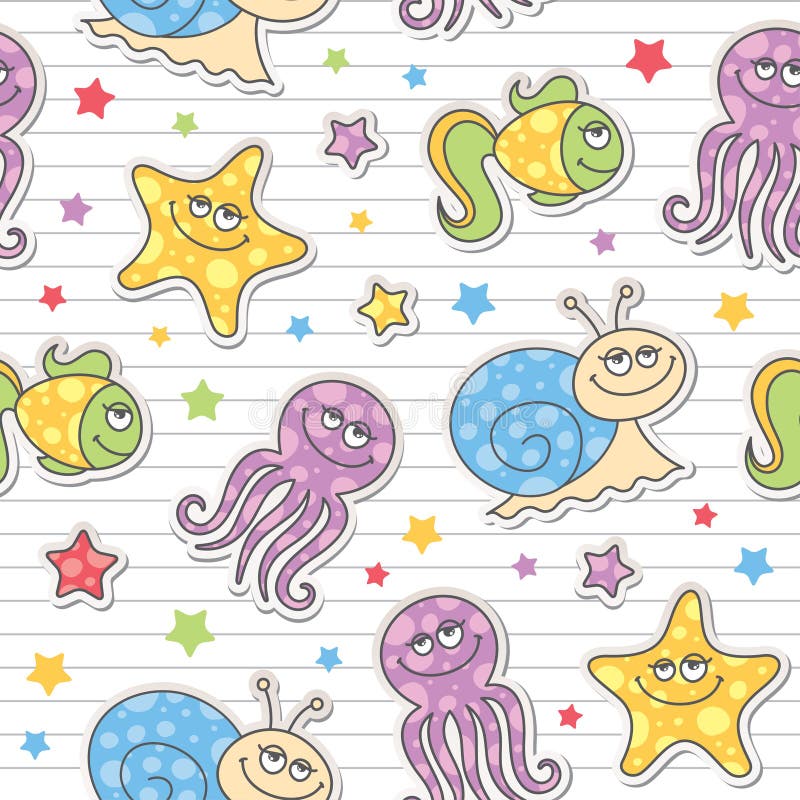 Cartoon Sea Creatures Stock Illustrations – 15,282 Cartoon Sea ...