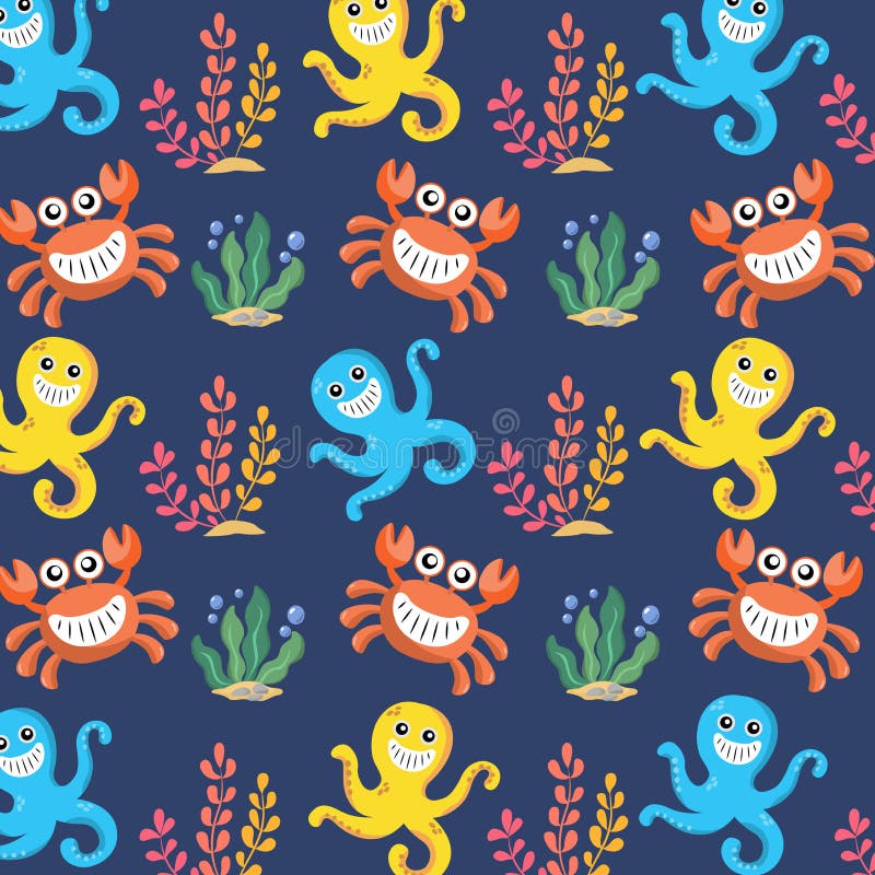 Pattern Sea Under the Sea Concept Illustration Vector Design 10 Stock ...