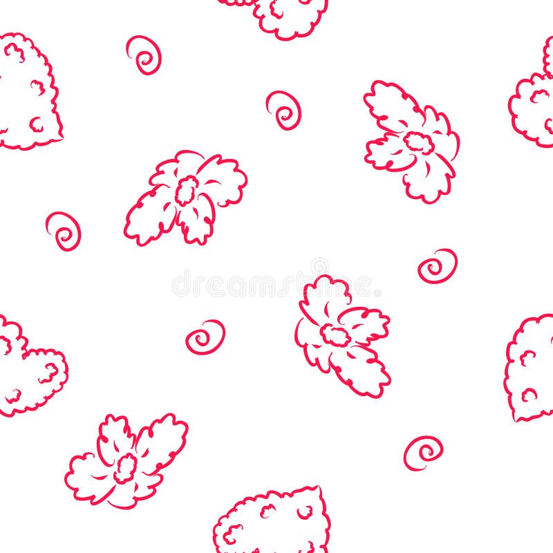 Pattern Seamless Background Vector Floral. Art Continuous Illustration ...