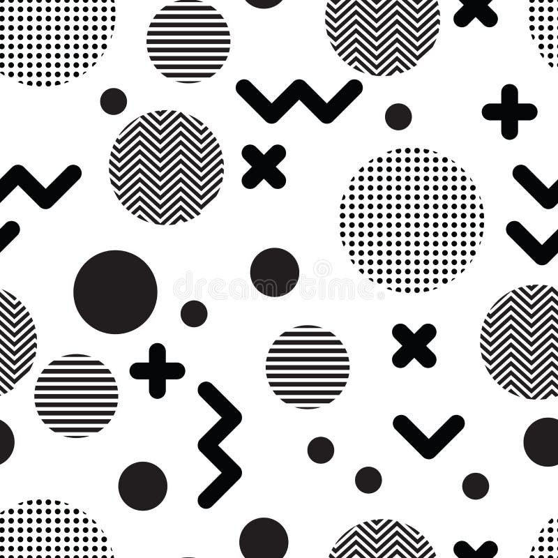 Geo Seamless Fabric Print, Memphis Style Stock Vector - Illustration of ...