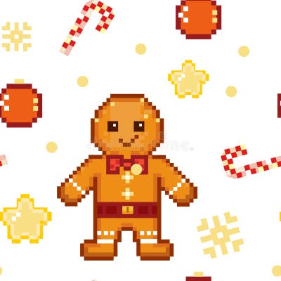 Pixel Art Gingerbread Man Stock Illustrations – 93 Pixel Art ...