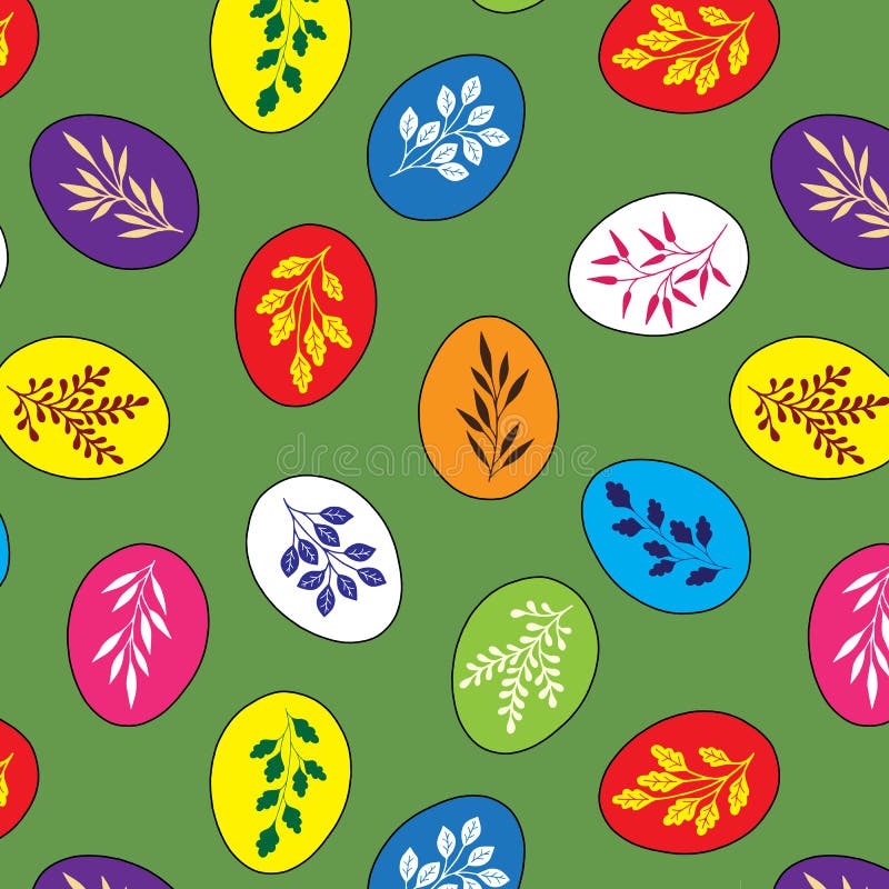 Pattern Seamless.Easter Eggs Color Stock Illustration - Illustration of ...
