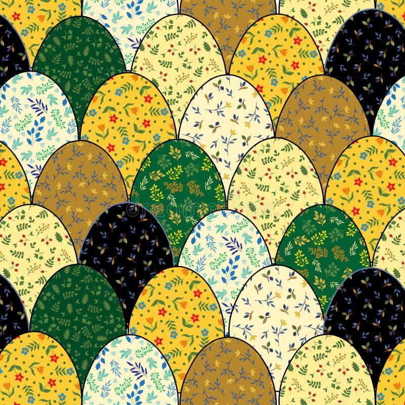 Pattern Seamless.Easter Eggs Color Stock Illustration - Illustration of ...