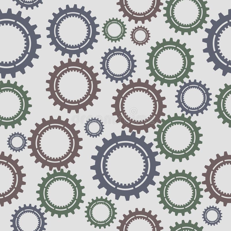 Pattern seamless gear stock vector. Illustration of mechanical - 38724582