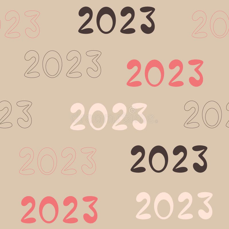 Happy New Year Twenty Twenty Three Text Design Stock Illustrations – 7 ...