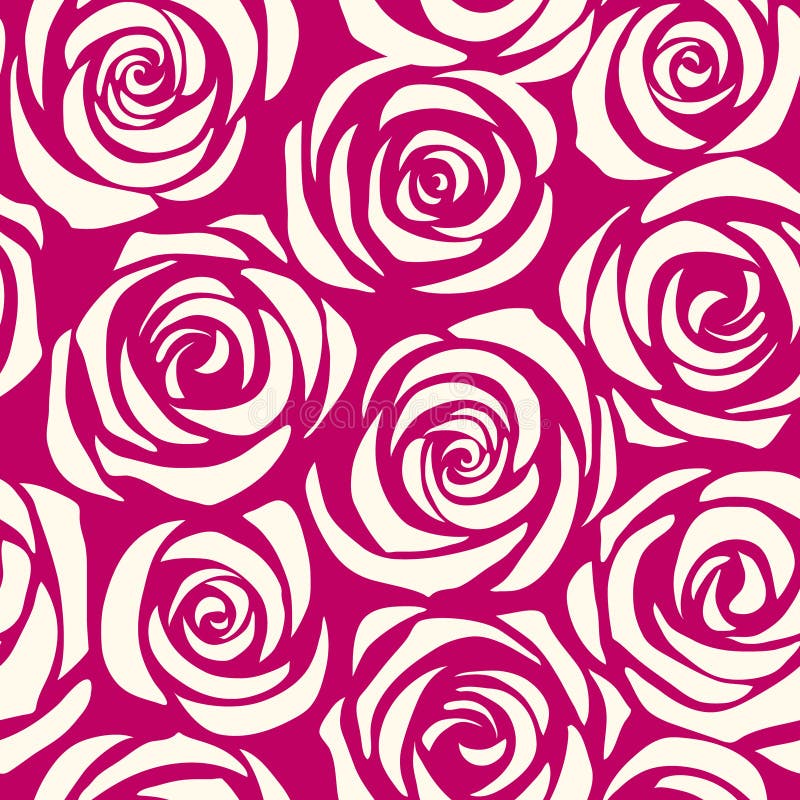 Rose Seamless Pattern stock vector. Illustration of texture - 10613859