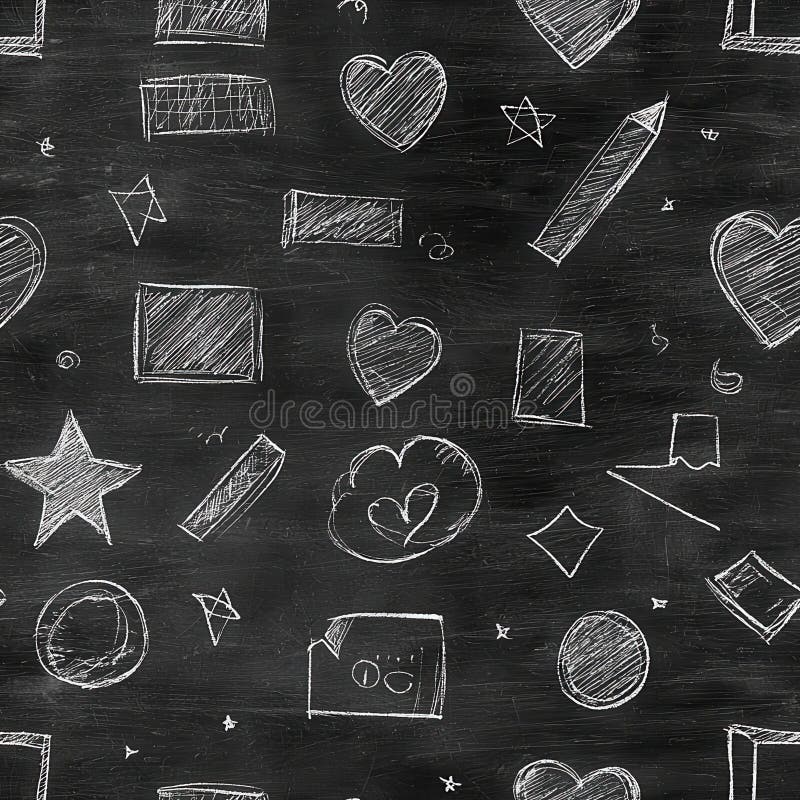 Pattern Seamless Texture for Game, Chalkboard Displaying an Array of ...