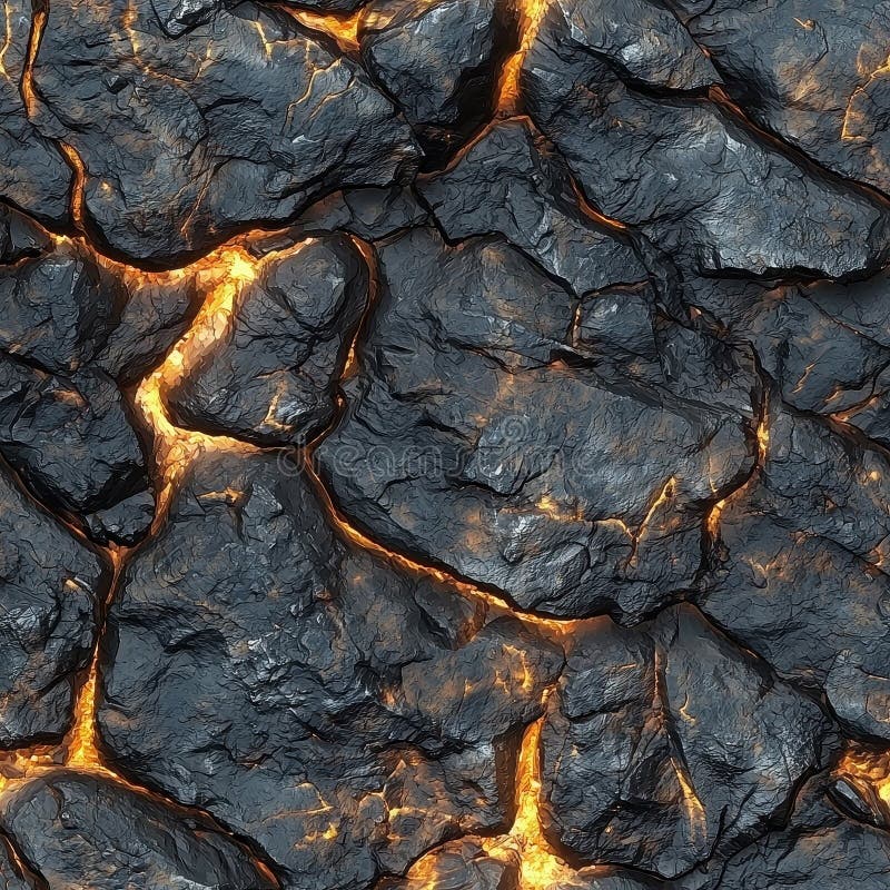 Pattern Seamless Texture for Game, Majestic Rock Wall with a Warm Fire ...