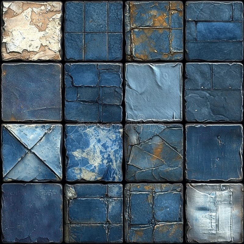Pattern Seamless Texture for Game, Stunning Wall Created with Blue and ...