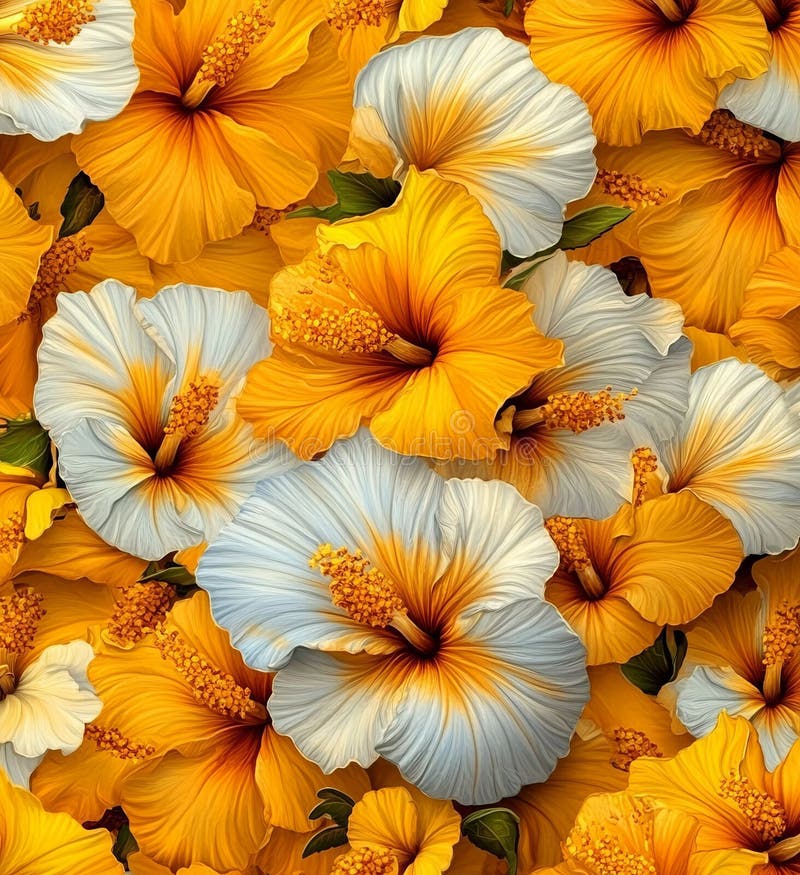 Pattern with a Seamless Tropical Theme, Including a Lacy Depiction of ...