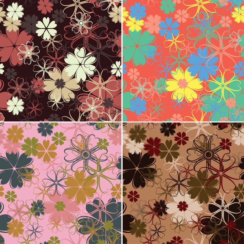 Retro Seamless Pattern, Vector Stock Vector - Illustration of wallpaper ...