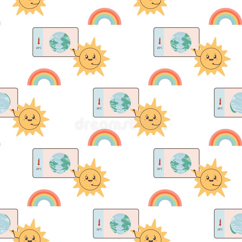 Pattern Seamless Weather Forecast, Sunshine and Cloud Lead the Weather ...