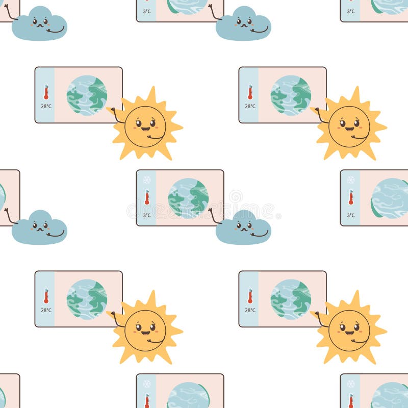 Pattern Seamless Weather Forecast, Sunshine and Cloud Lead the Weather ...