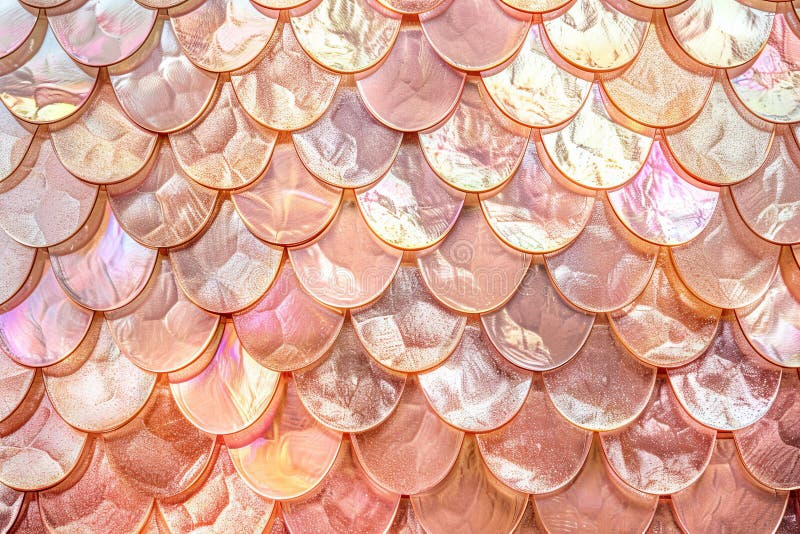 A Pattern of Sequins in Rose Gold and Iridescent Colors, Arranged To ...