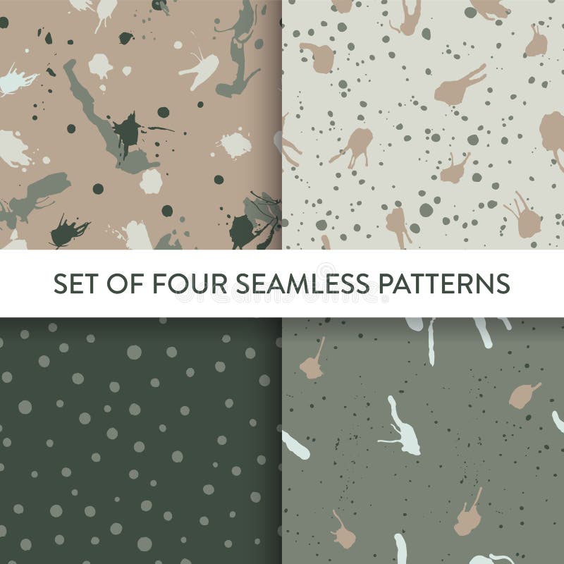 Pattern Set with Different Shapes, Stains, Dots. Stock Vector ...