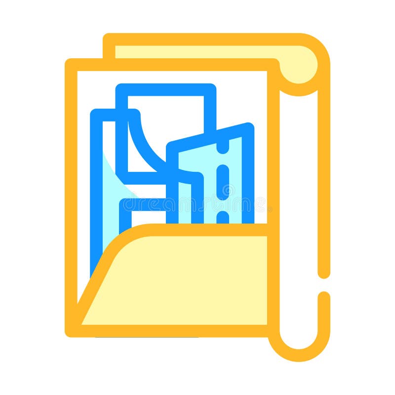 Pattern Set Folder Color Icon Vector Illustration Stock Vector ...