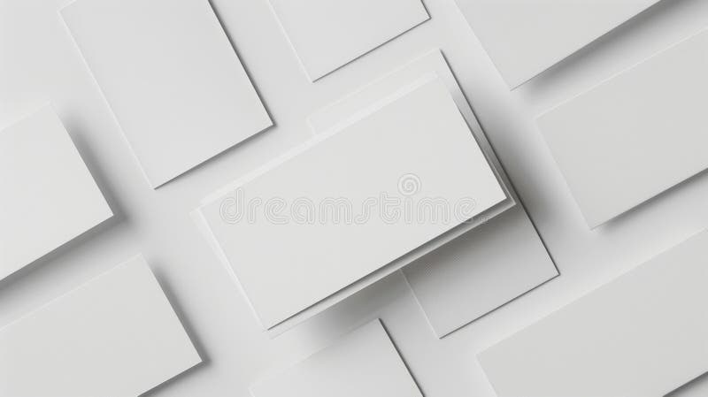 Pattern of Several Stacks of White Paper or Cardstock, Arranged in a ...