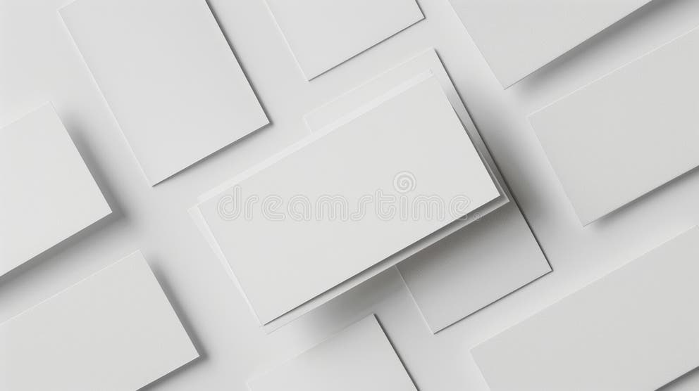 Pattern of Several Stacks of White Paper or Cardstock, Arranged in a ...