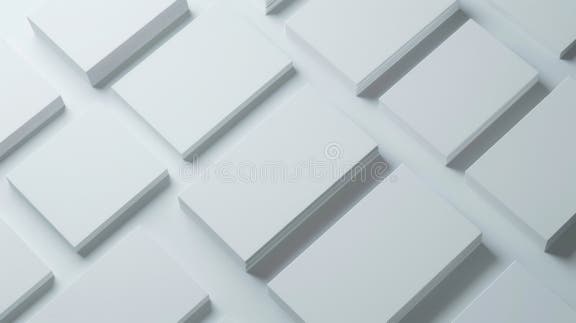 Pattern of Several Stacks of White Paper or Cardstock, Arranged in a ...