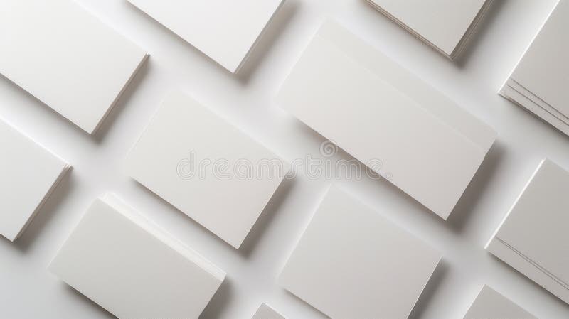 Pattern of Several Stacks of White Paper or Cardstock, Arranged in a ...