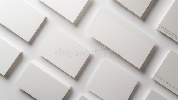 Pattern of Several Stacks of White Paper or Cardstock, Arranged in a ...