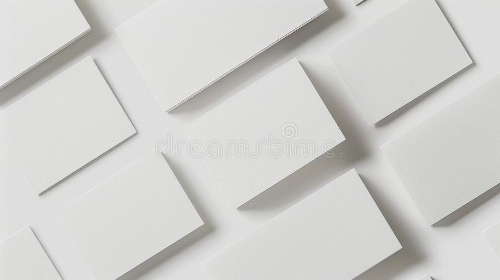 Pattern of Several Stacks of White Paper or Cardstock, Arranged in a ...